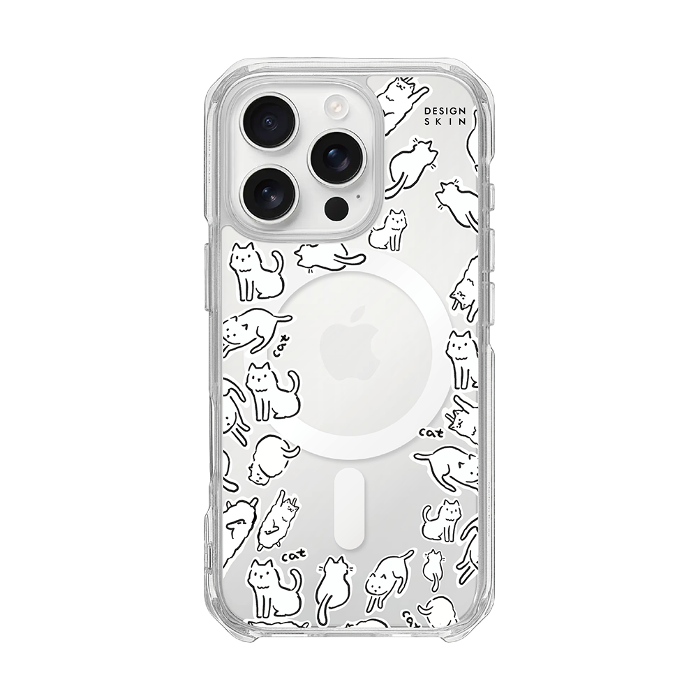 GRAPHICS - BUZZLE CAT (CLEAR MAGSAFE CASE) – Designskin Global